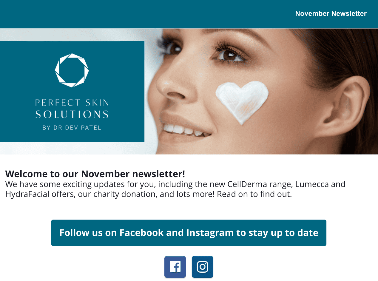 November Newsletter 2021 - Perfect Skin Solutions